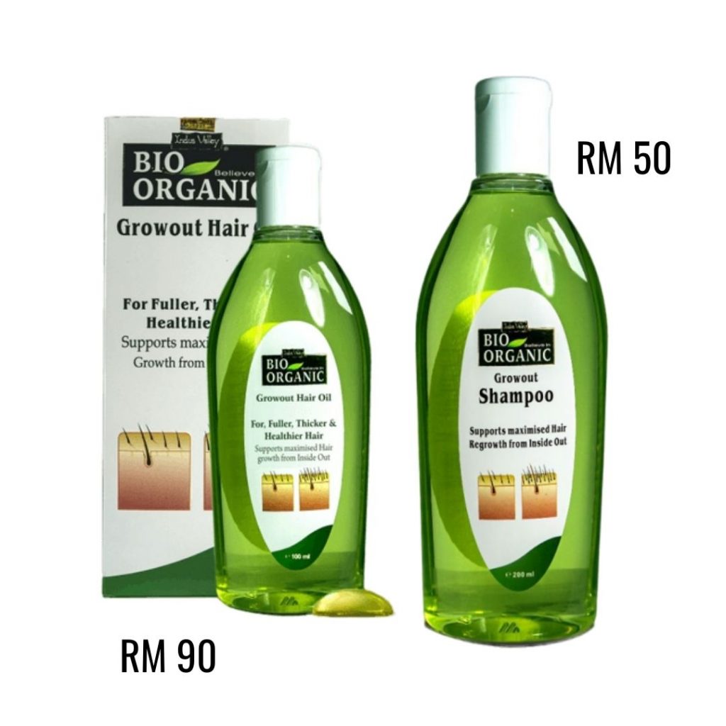Bio Organic Hair Growout Oil & Bio Organic Growout Shampoo Set - SehatHair